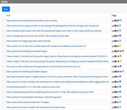 20 fun picture tasks - photo scavenger hunt list : Loquiz