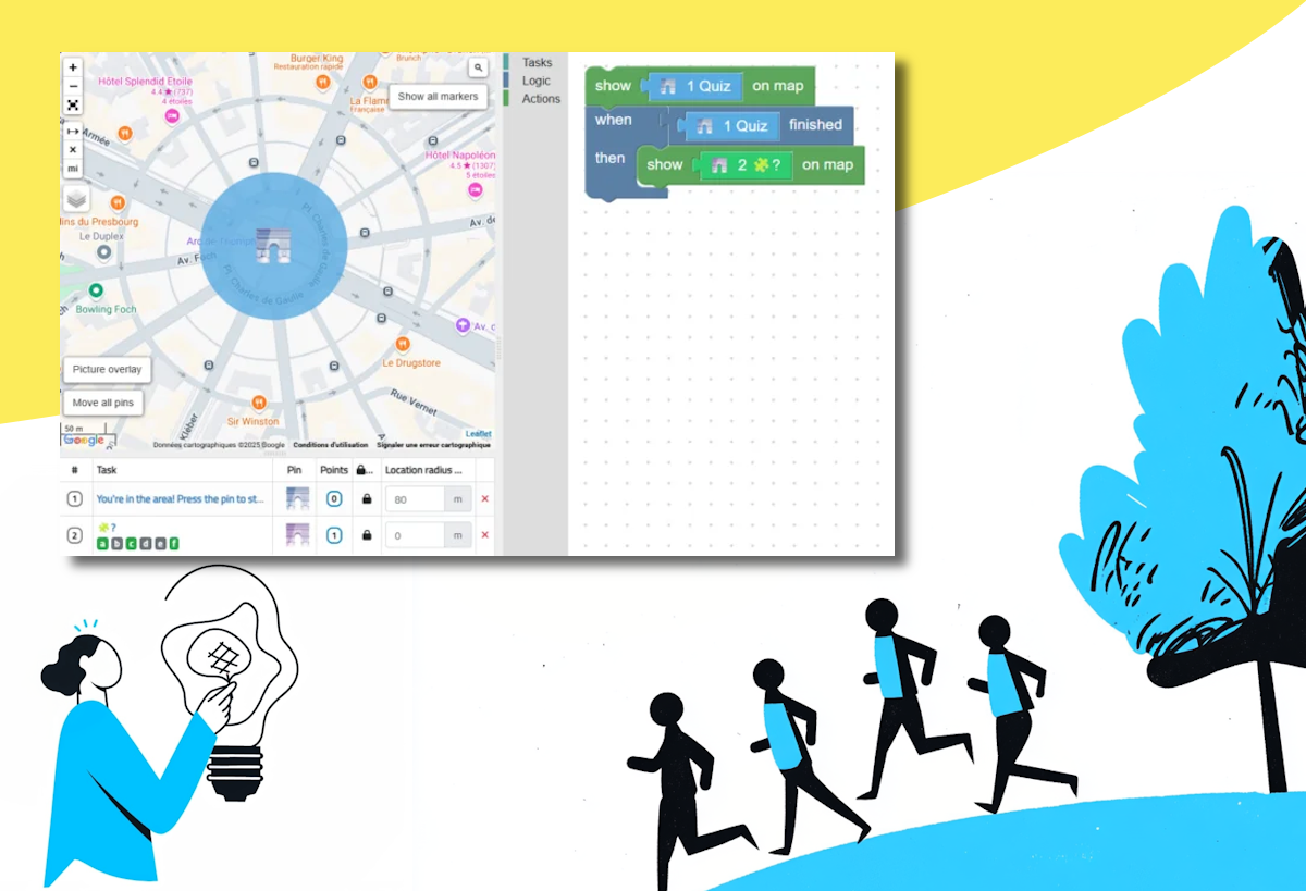 A tip for outdoor games/tour in urban area with weak GPS signal ...